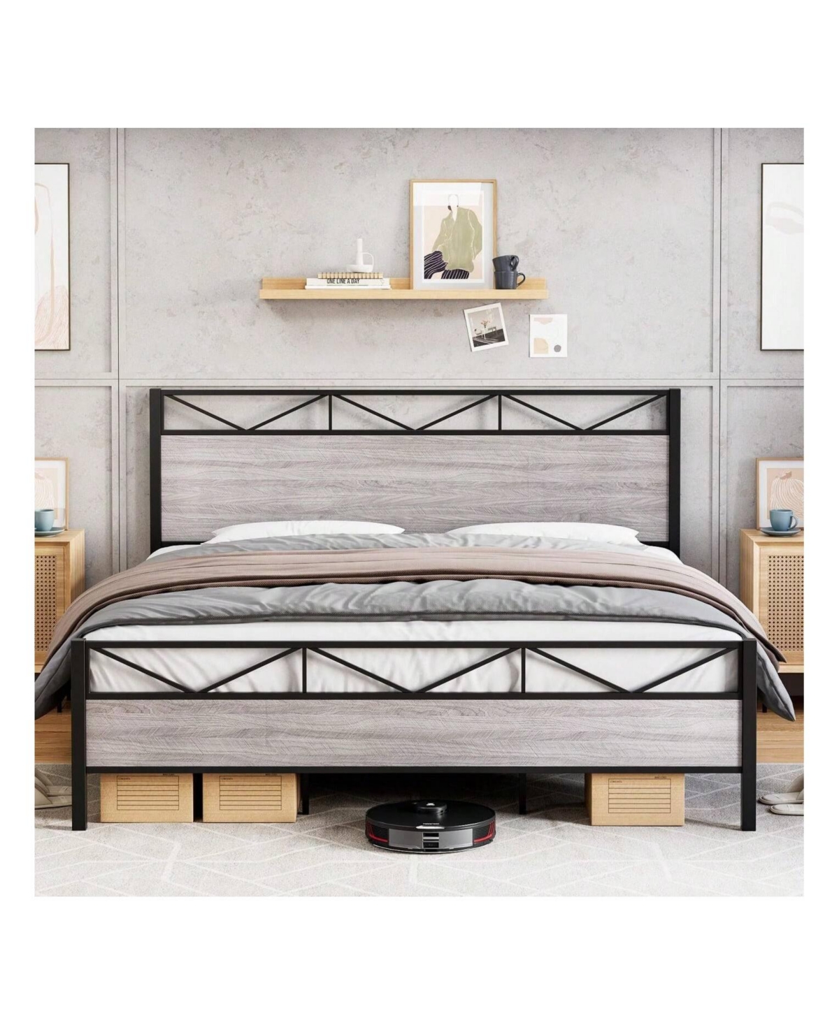 Click here for gaomon Full/Queen/King Bed Frame  Metal Platform B... prices