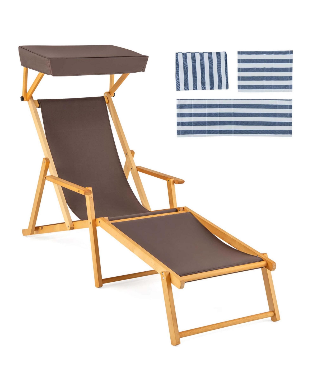 Click here for Costway Birch Wood Chaise Lounge Chair with Adjust... prices