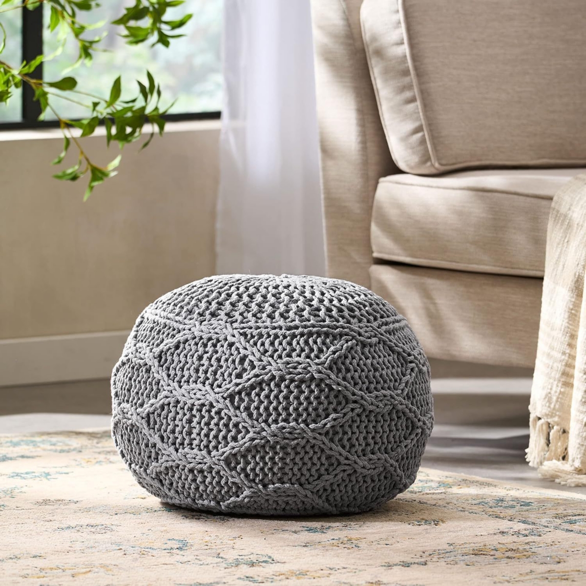 Click here for Malibu Pouf - Grey prices