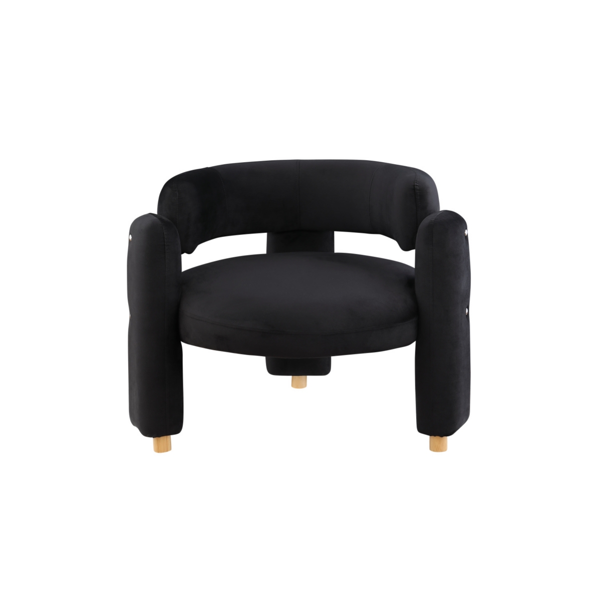 Click here for Stylish Barrel Accent Chair: Curved Arms  Waterfal... prices