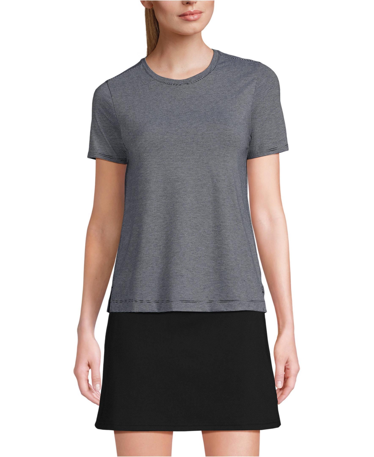 Click here for Lands End Womens Power Performance T-Shirt - Black... prices