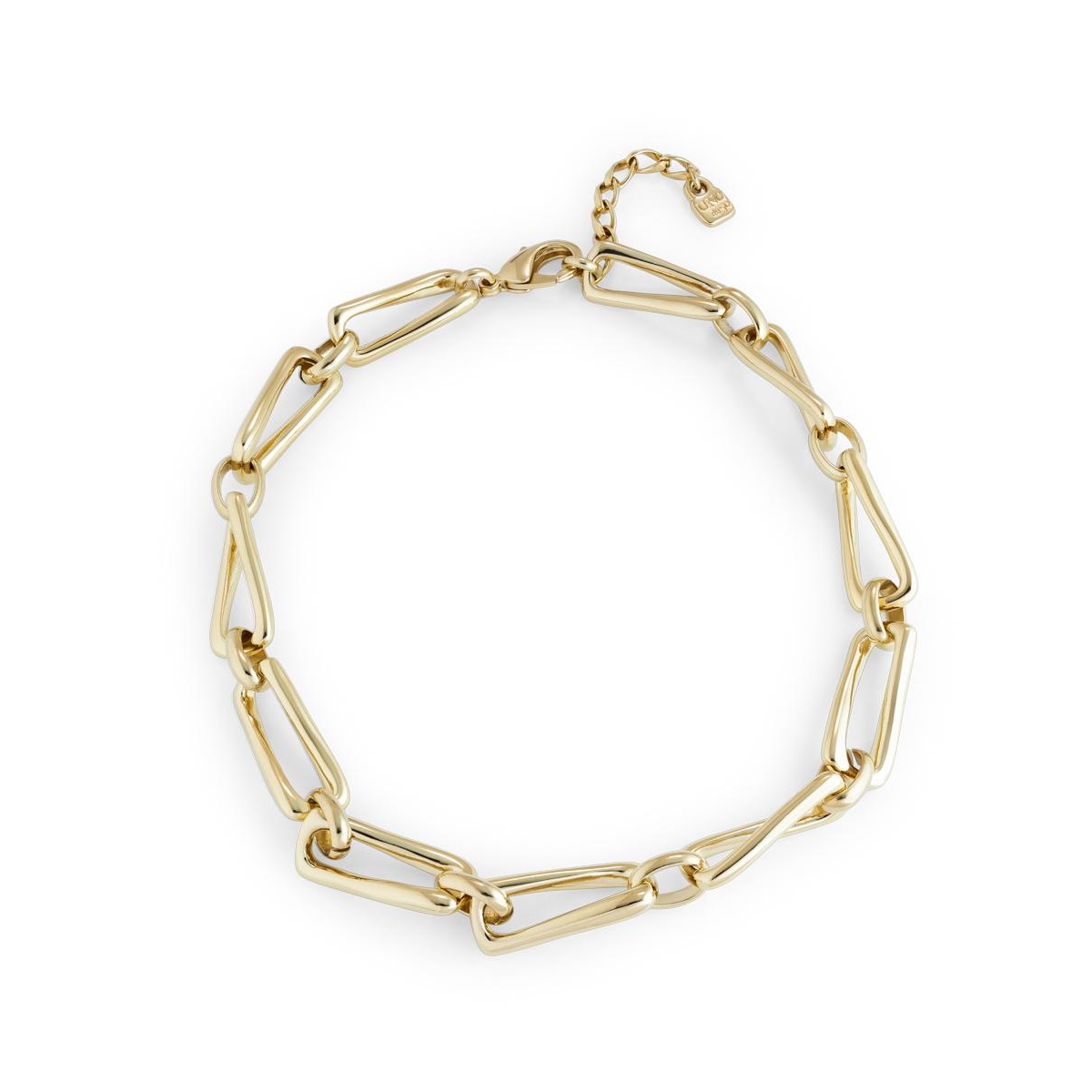 Click here for UNOde50 Metal Alloy Square Links Necklace - Gold prices