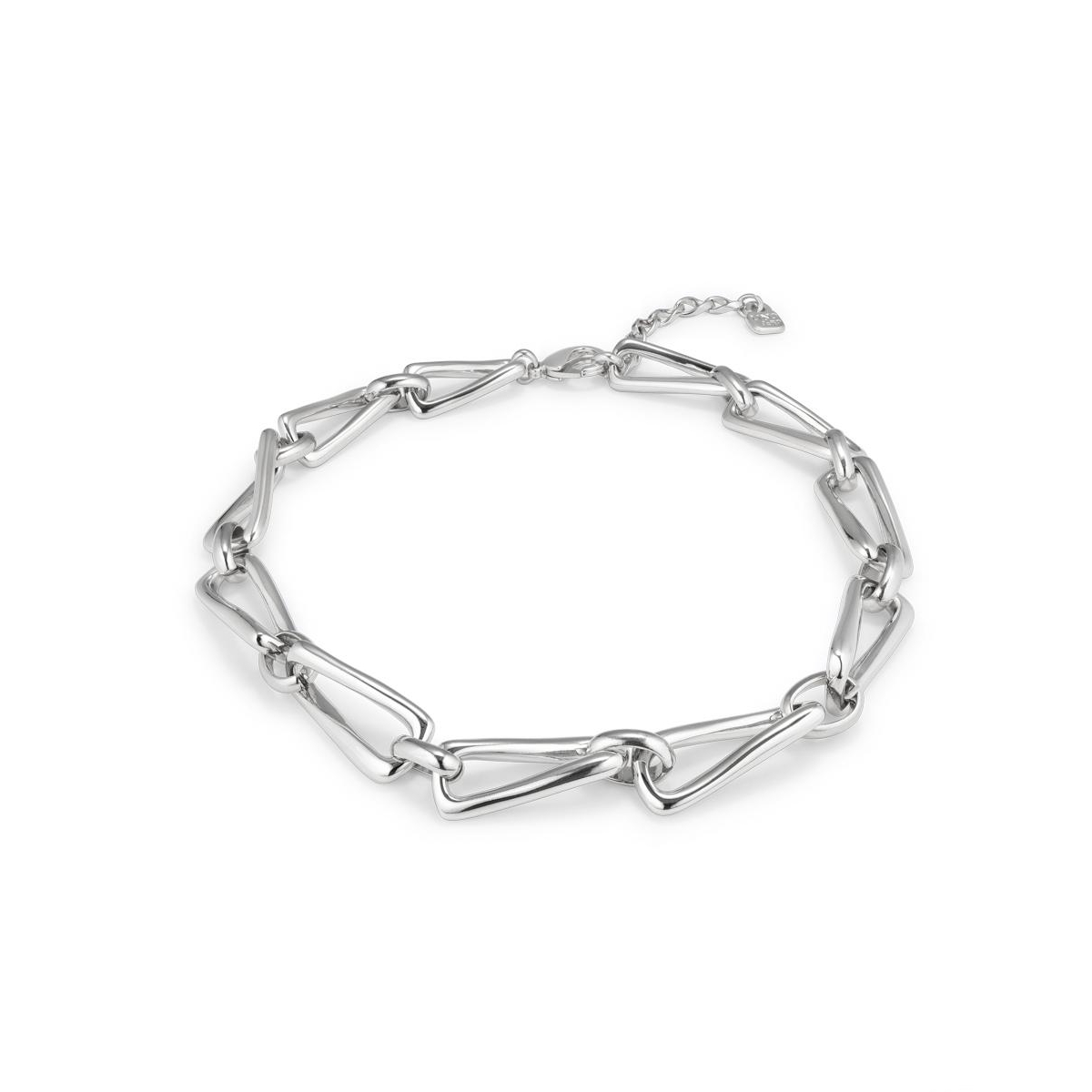 Click here for UNOde50 Metal Alloy Square Links Necklace - Silver prices