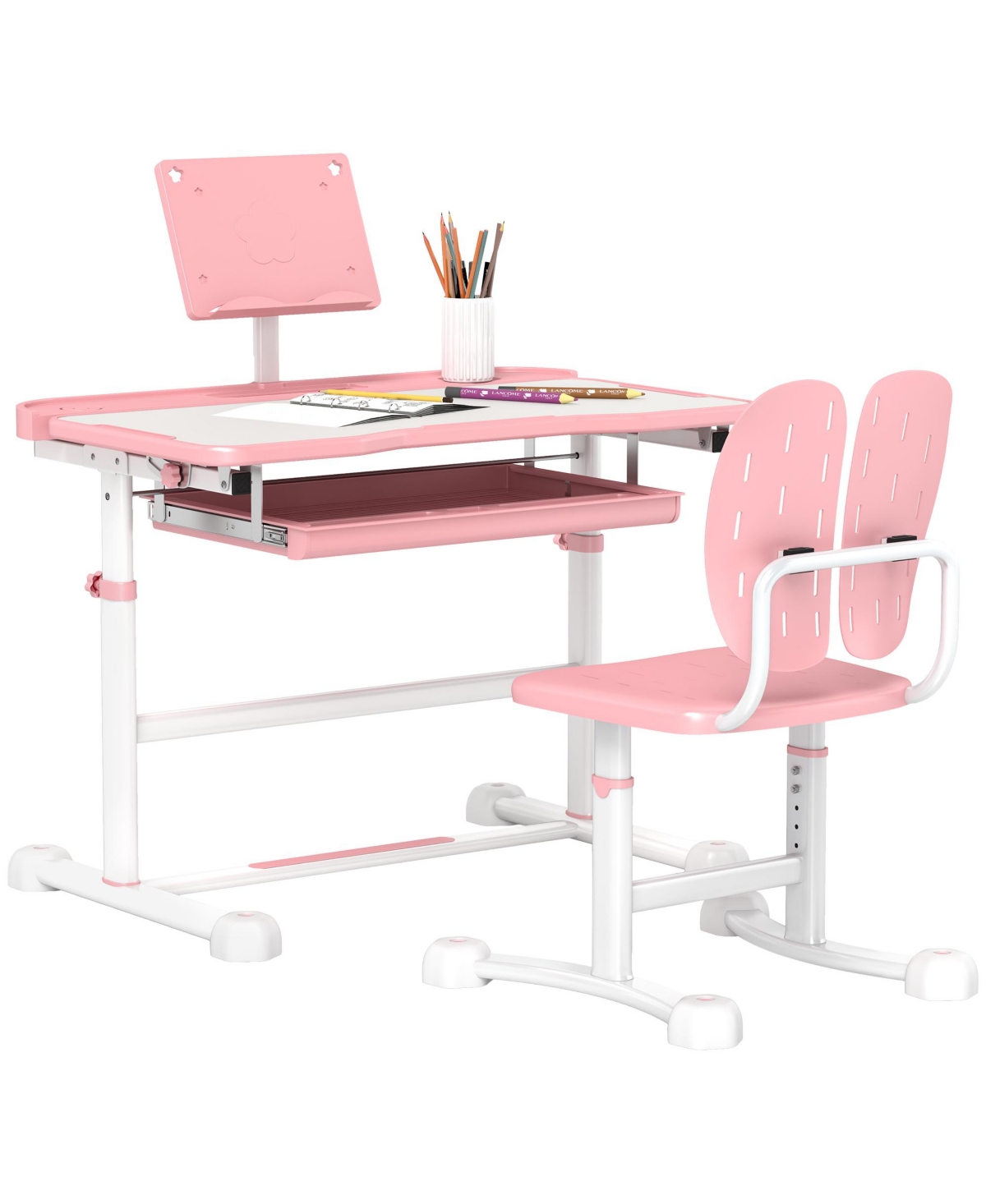 Click here for Qaba Adjustable Kids Desk and Chair Set with Tilt... prices