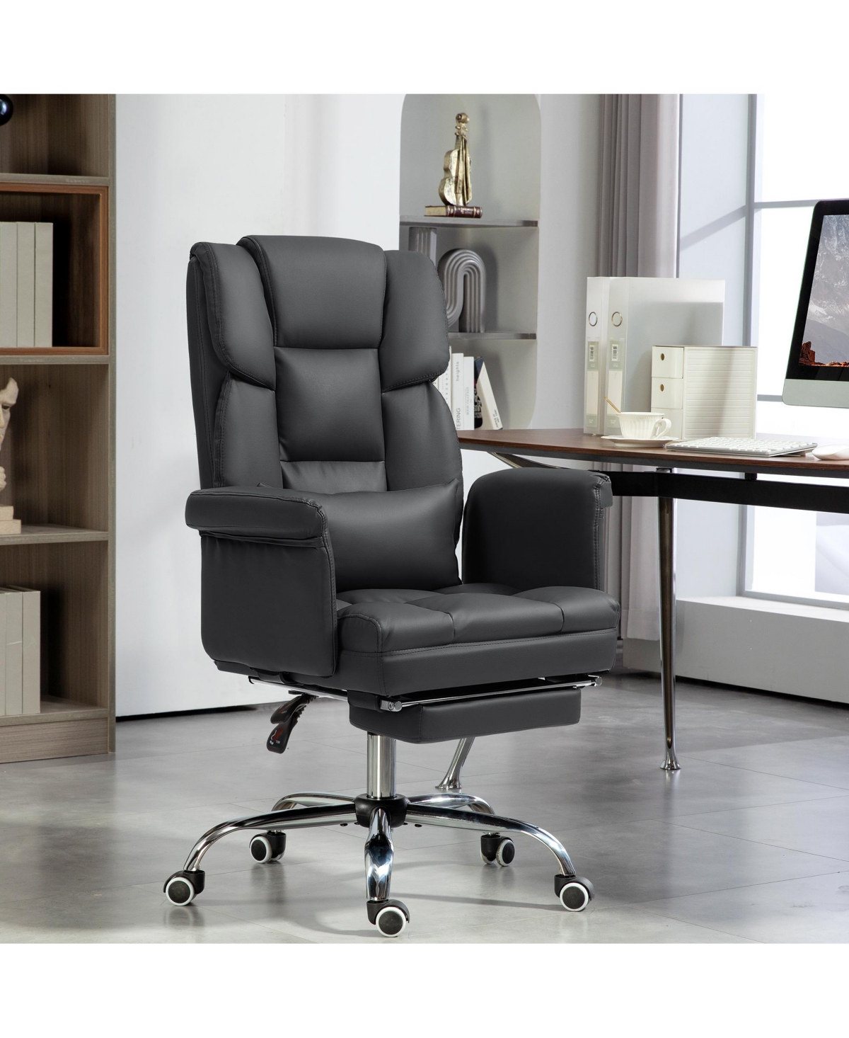 Click here for Homcom Executive Office Chair with Footrest and Lu... prices