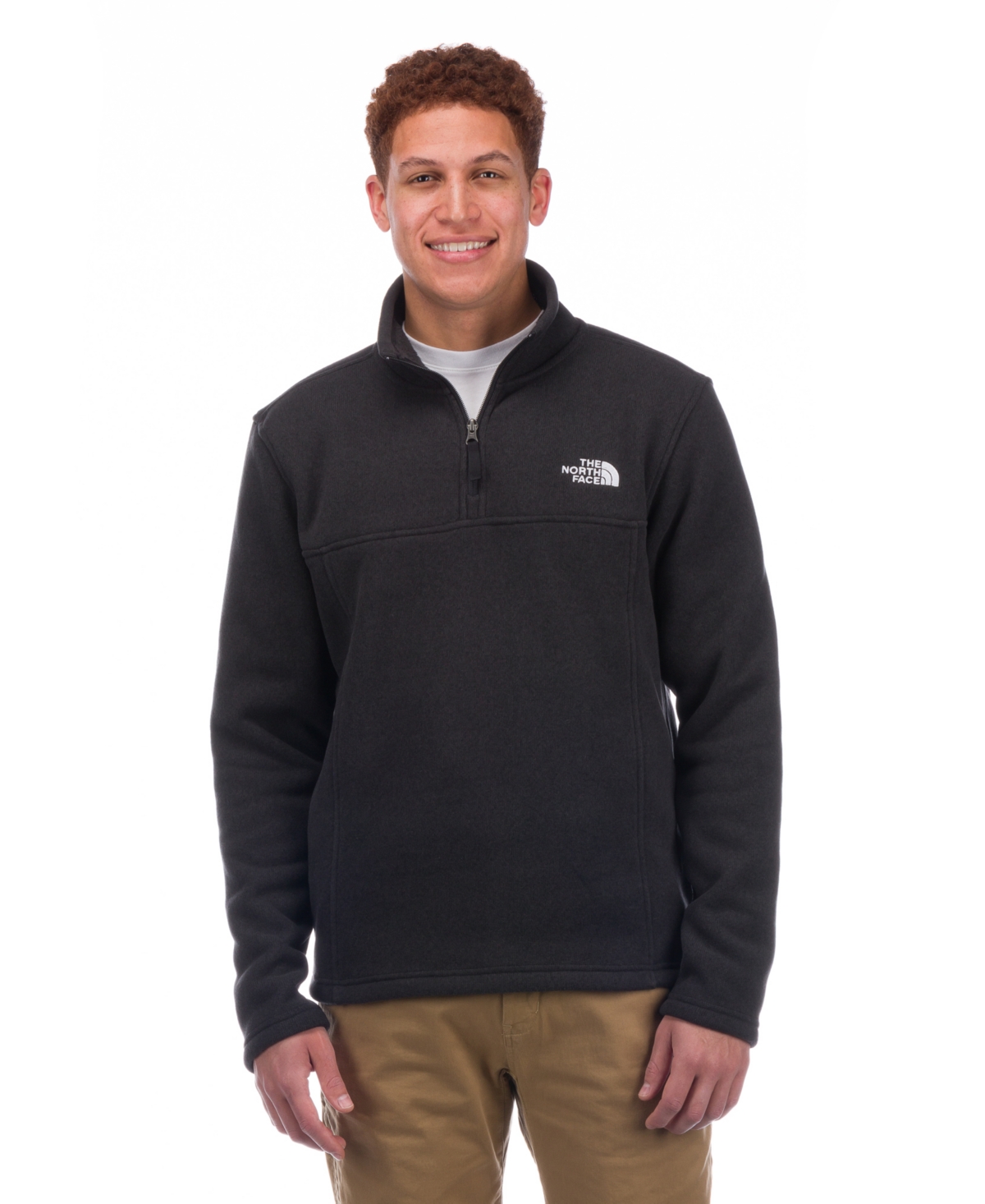The North Face Mens Tsillan Â¼ Zip Sweater - Black Heather
