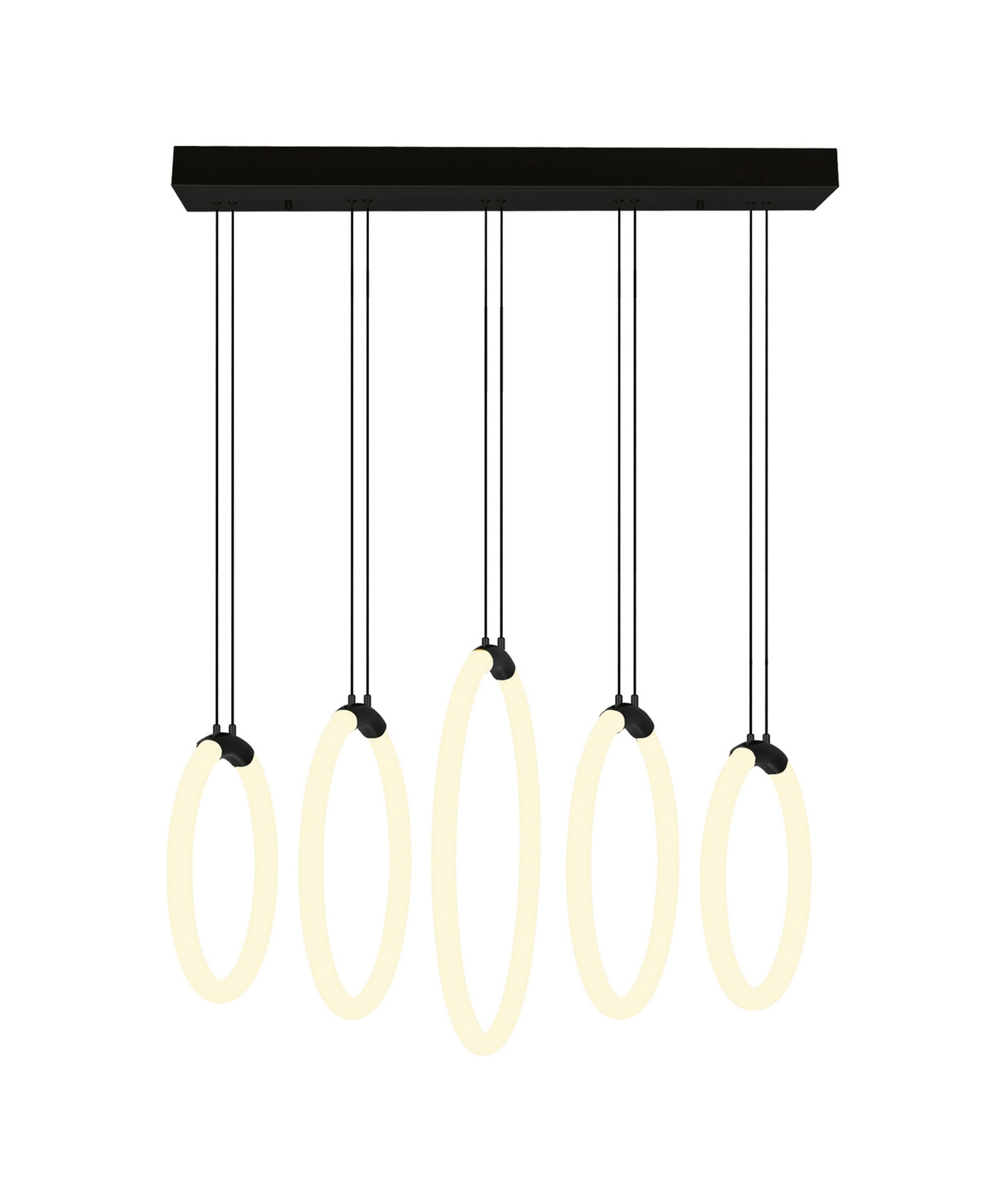 Click here for Cwi Lighting 20 Metal Hoops 5 Light Led Chandelier... prices