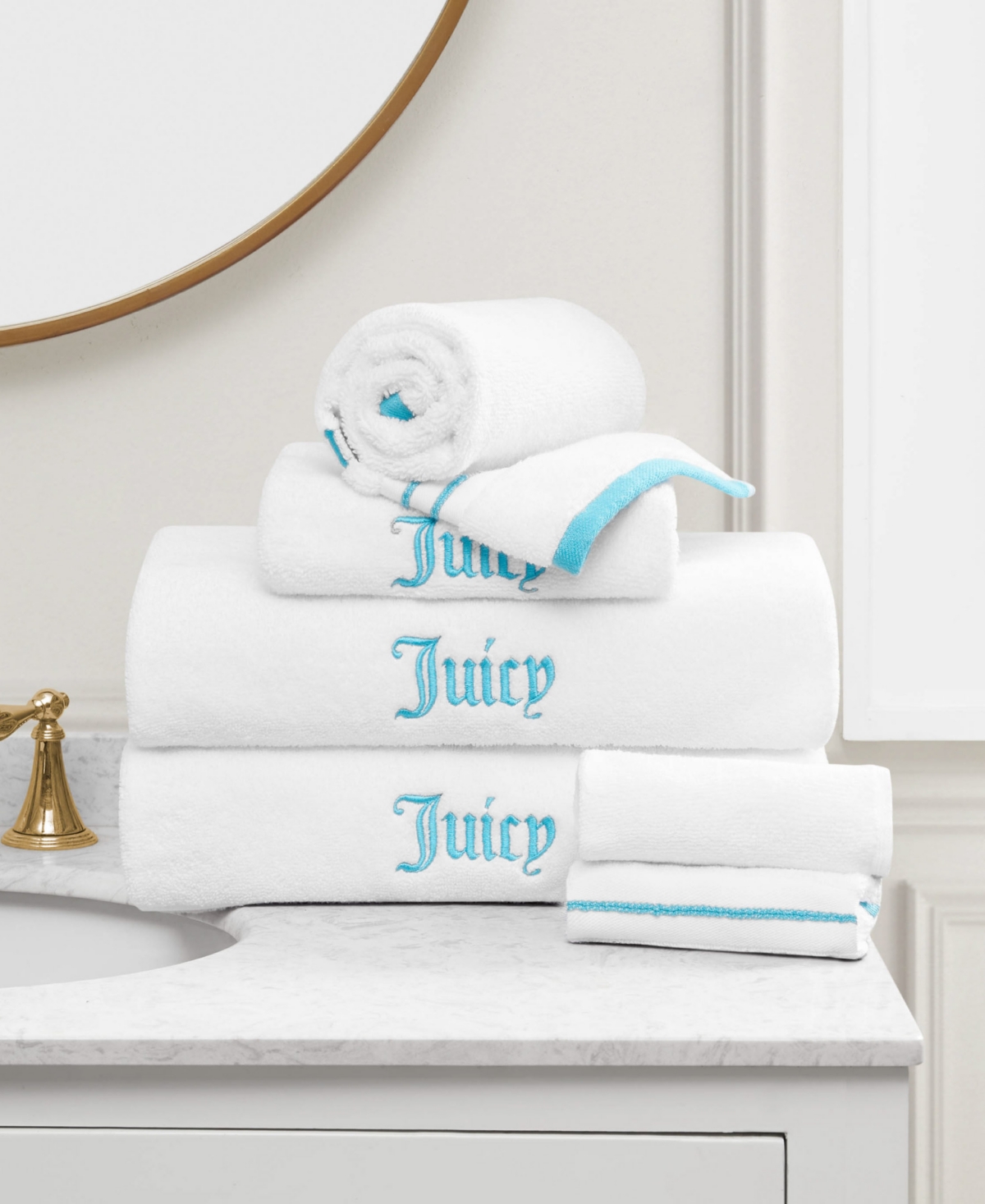 Click here for Juicy Couture Neon Border Cotton 6-Pc. Bath Towel... prices