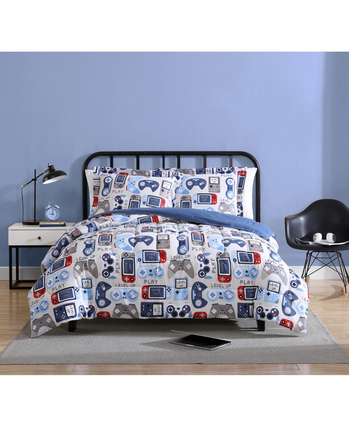 Click here for Alex + Bella Gamer Blue Grey 3-Piece Ultra Soft Mi... prices