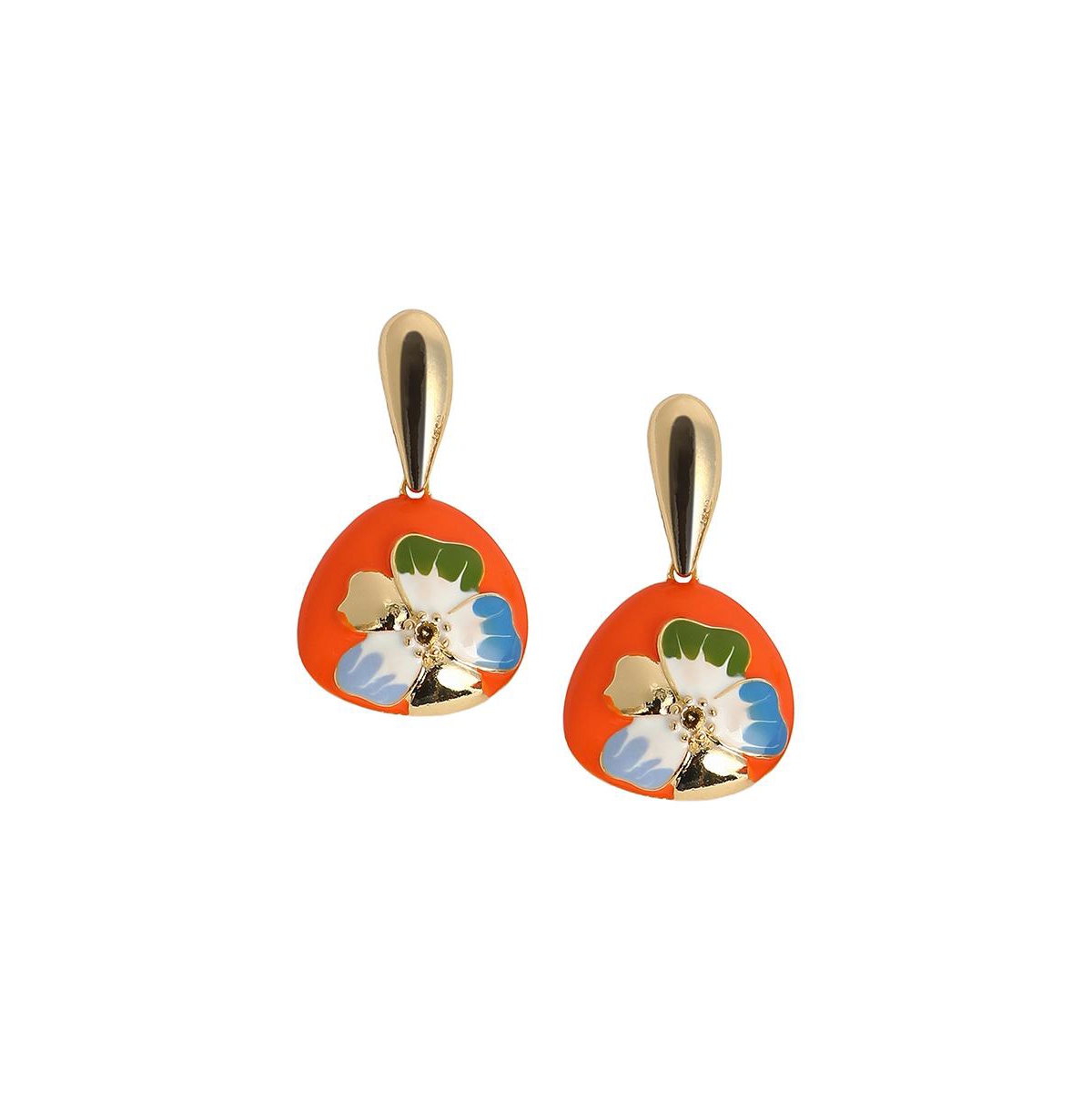 Click here for Sohi Womens The Hana Drop Earrings - Red prices