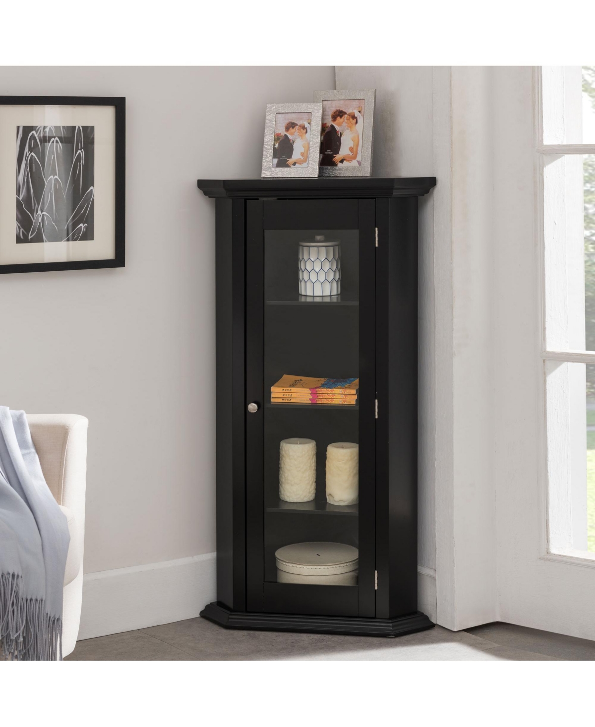 Click here for Kings Brand Furniture Cambridge Corner Curio Stora... prices