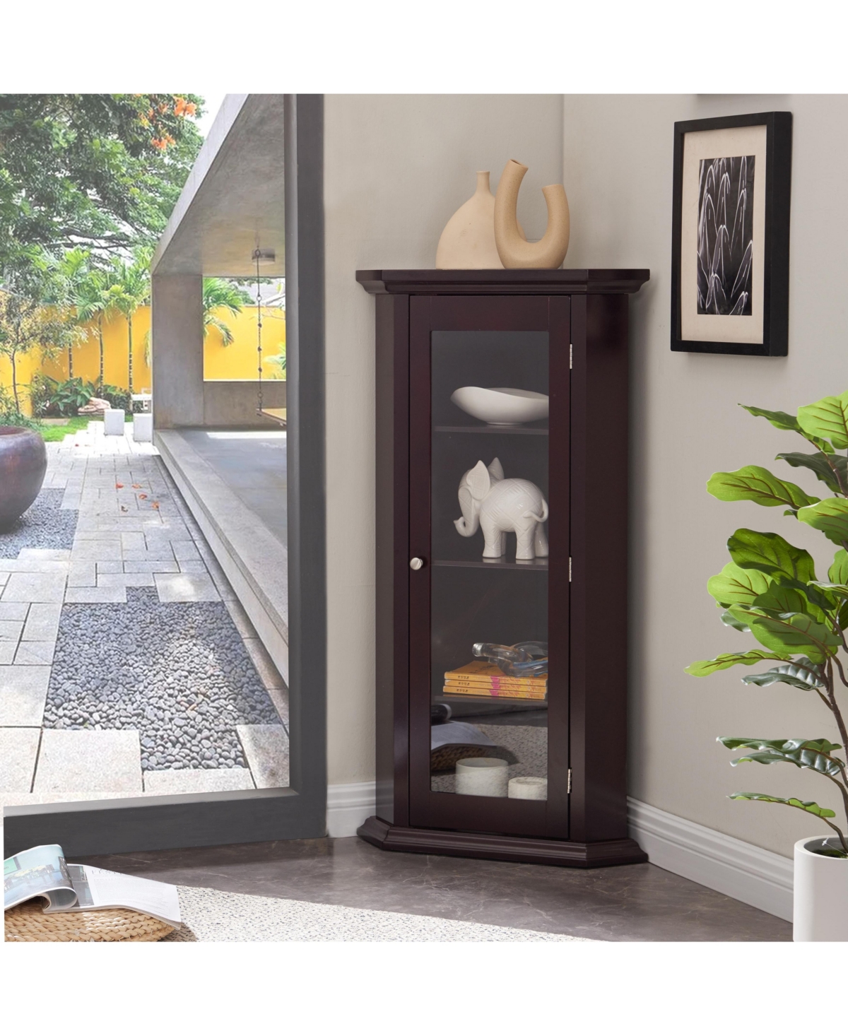 Click here for Kings Brand Furniture Cambridge Corner Curio Stora... prices