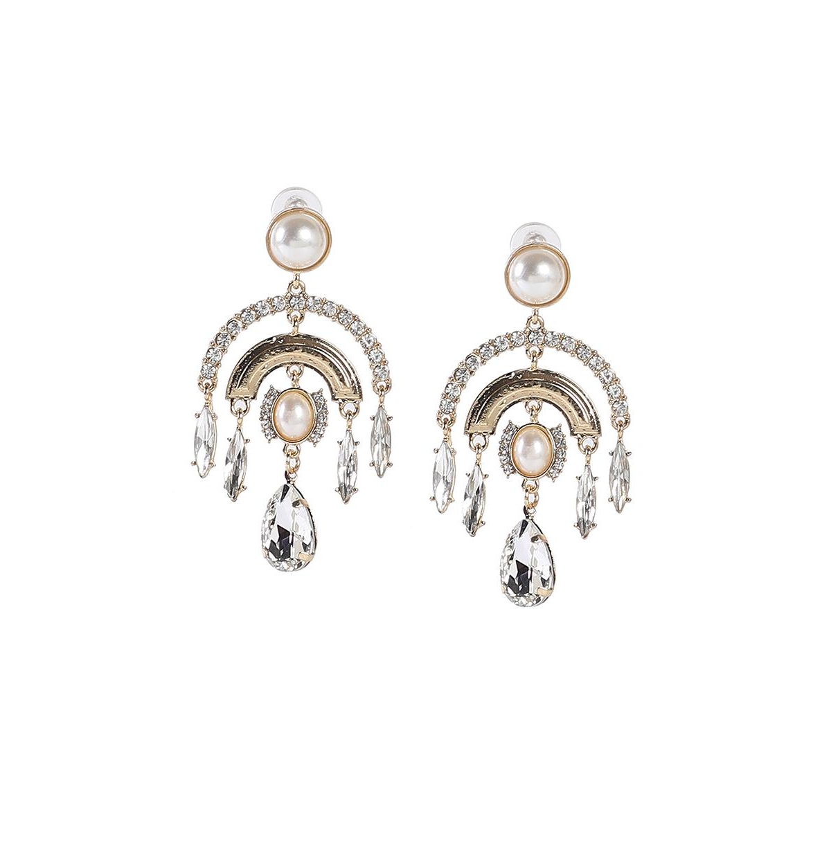 Click here for Sohi Womens The Lustre Drop Earrings - Silver prices