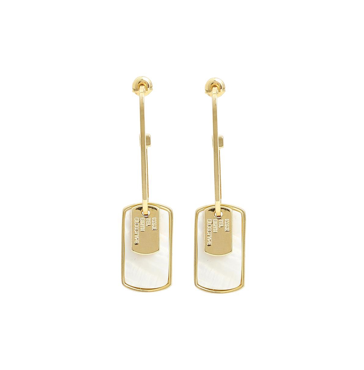 Click here for Sohi Womens The Tag Drop Earrings - White prices