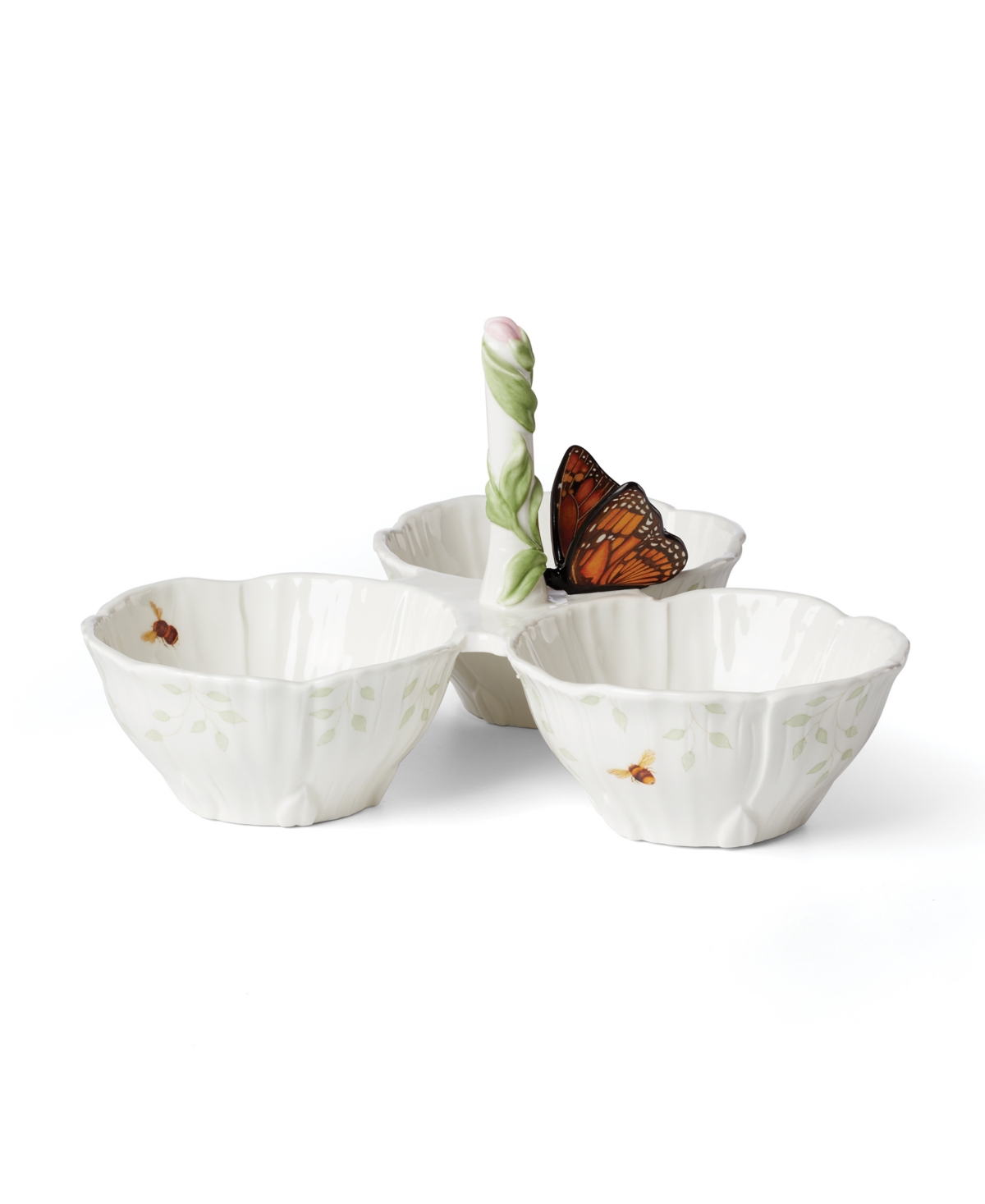 Click here for Lenox Butterfly Meadow Floral 3-Tiered Server - Mu... prices