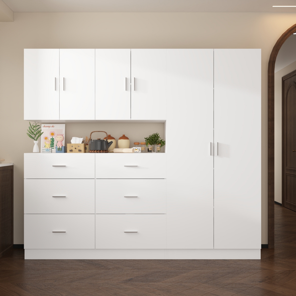Click here for Famapy White 6 Doors 6 Drawers Storage Cabinet - W... prices