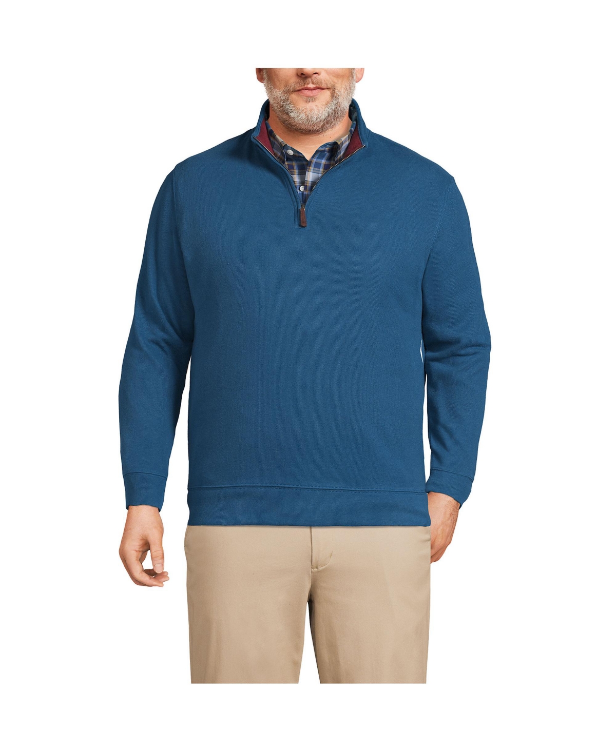 Click here for Lands End Big & Tall Bedford Rib Quarter Zip Sweat... prices