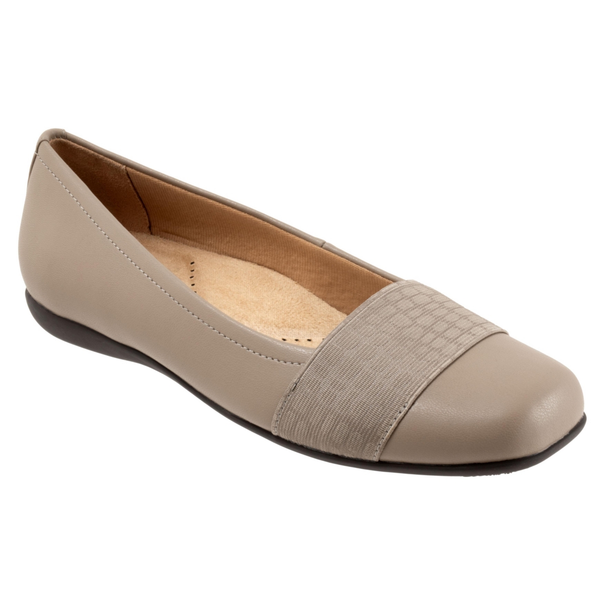 Click here for Trotters Samantha Flat - Taupe/croco prices