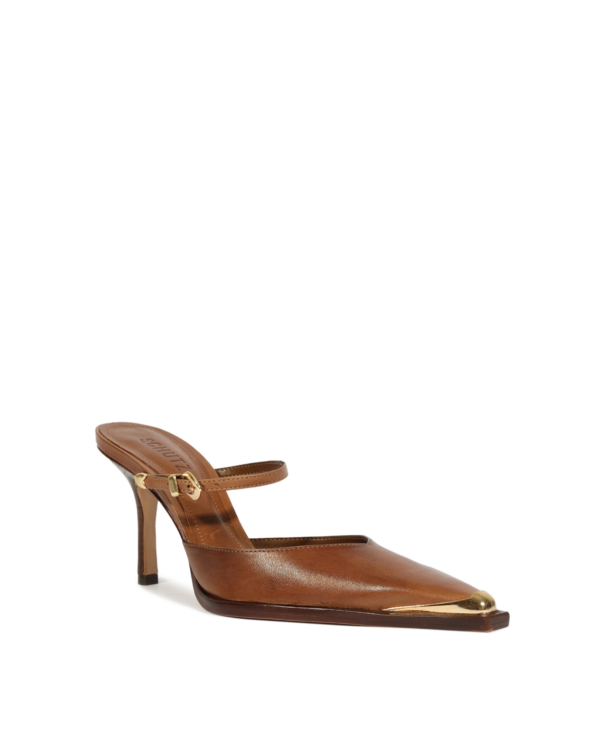 Click here for Schutz Womens Charlotte Buckle Mules - Brown prices