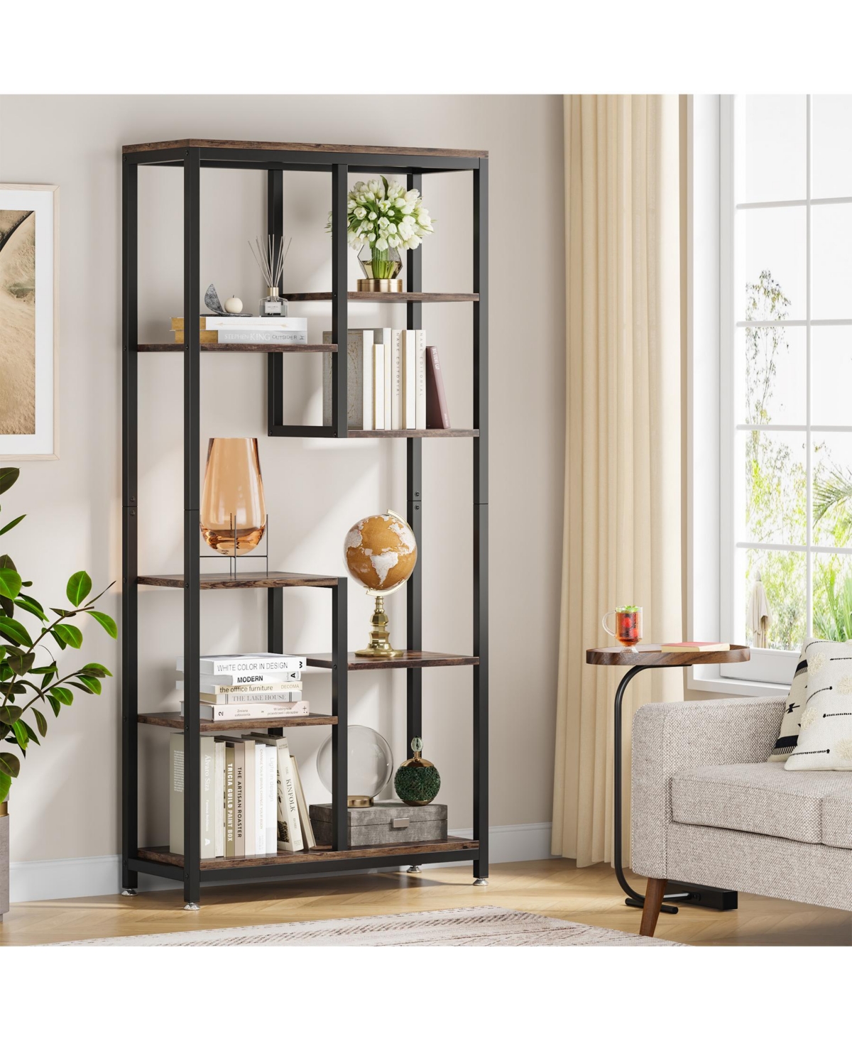 Click here for Tribesigns Industrial 8-Shelf Open Bookcase Storag... prices