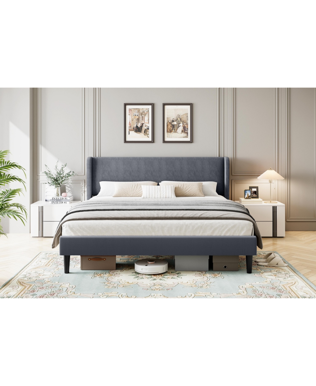 Click here for gaomon Queen Bed Frame with Headboard  Modern Upho... prices