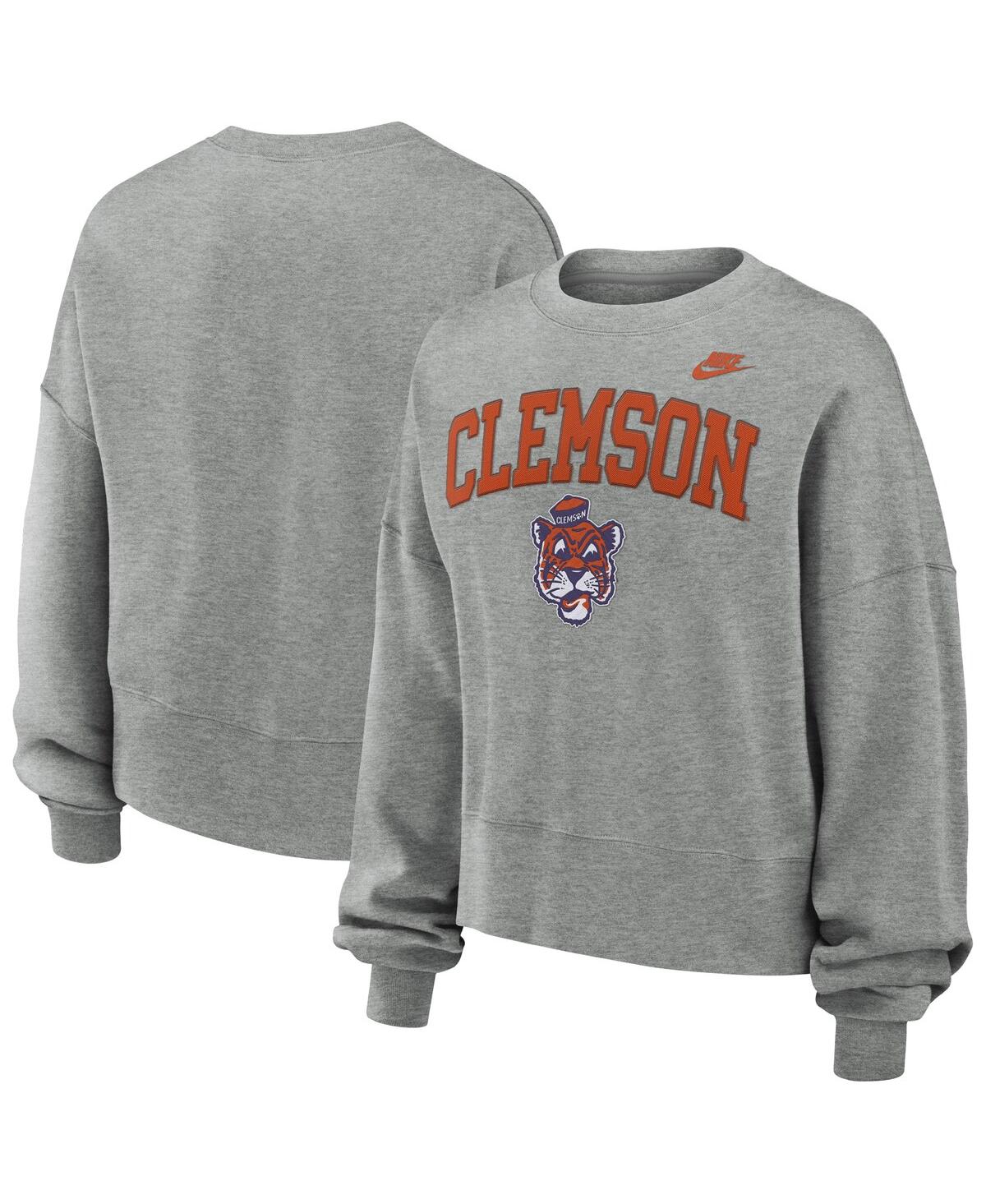 Click here for Nike Womens Heather Gray Clemson Tigers Legacy Fle... prices