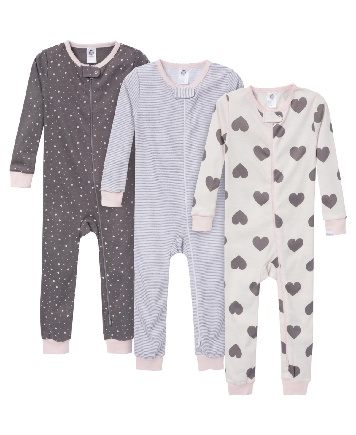 Click here for Baby Girls Snug Fit Footless Pajamas  3-Pack - Hea... prices
