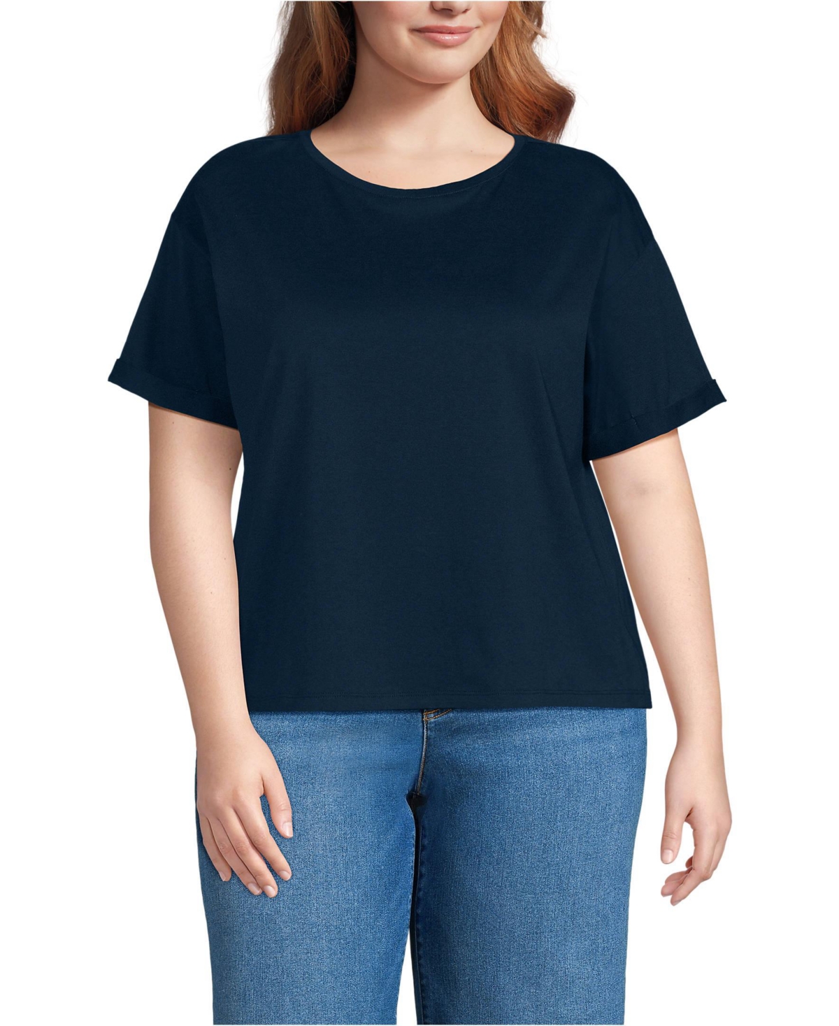 Click here for Lands End Plus Size Oversized Supima Short Sleeve... prices
