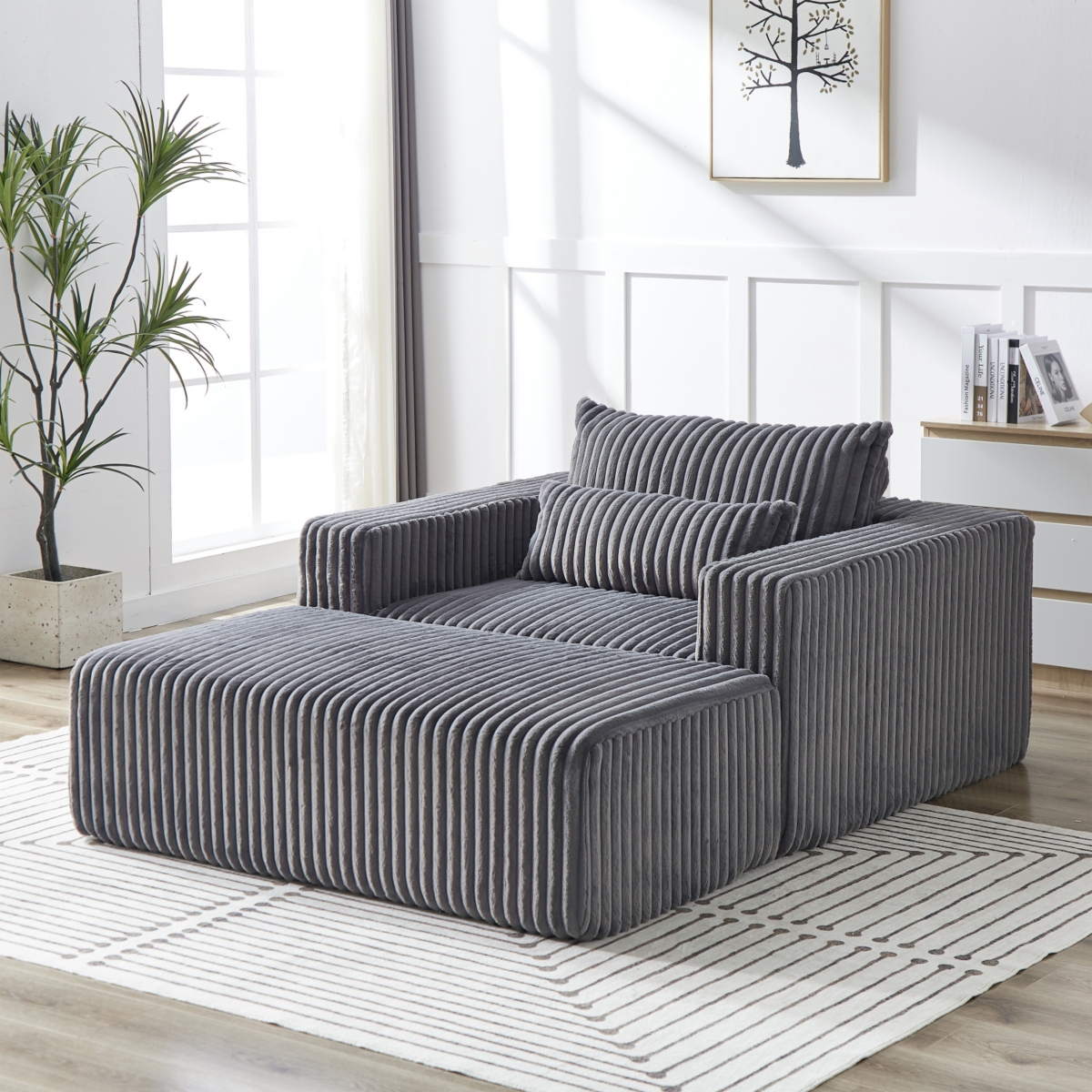 Click here for Streamdale Corduroy Sponge Sofa Lounge Chair with... prices