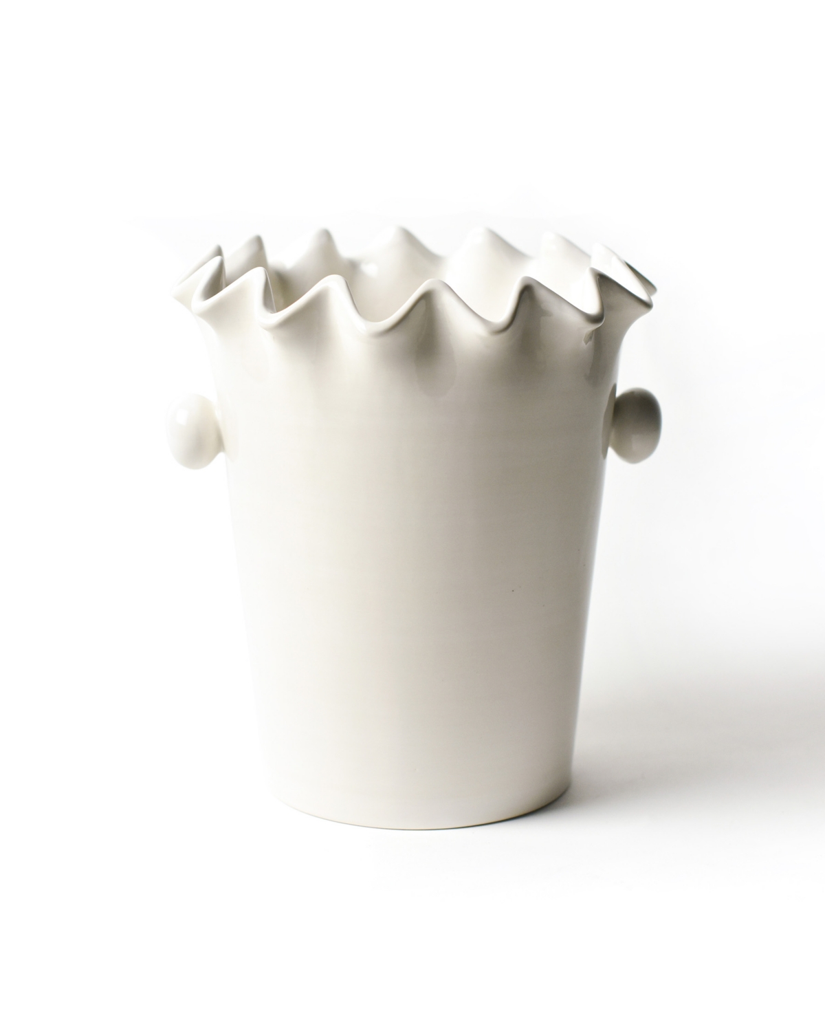 Click here for Coton Colors Signature Ruffle Ice Bucket - White prices