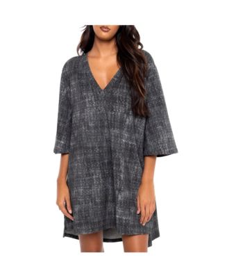 Dai Moda Women's OVERSIZED V-NECK SCRATCH DRESS - Macy's