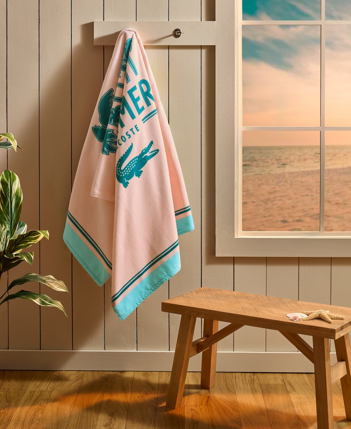 Click here for Lacoste Home Palm Tree Cotton Beach Towel  36 x 72... prices