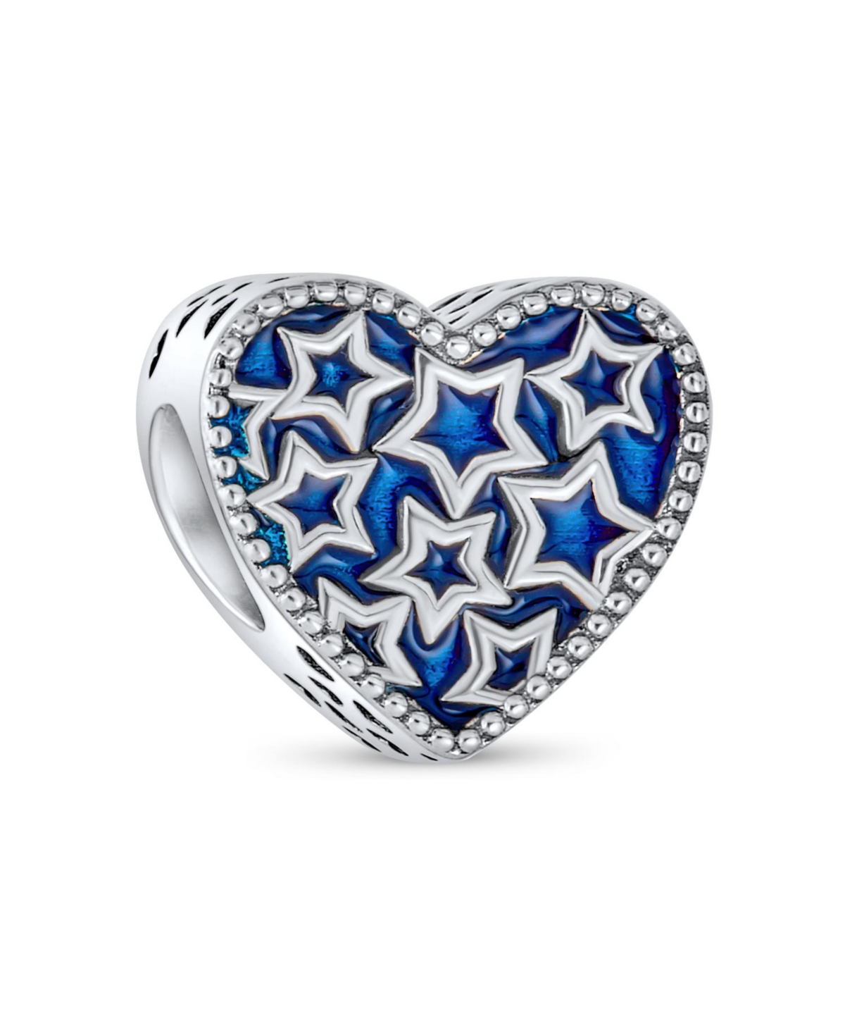 Click here for Bling Jewelry Patriotic Midnight Blue Stars Heart... prices