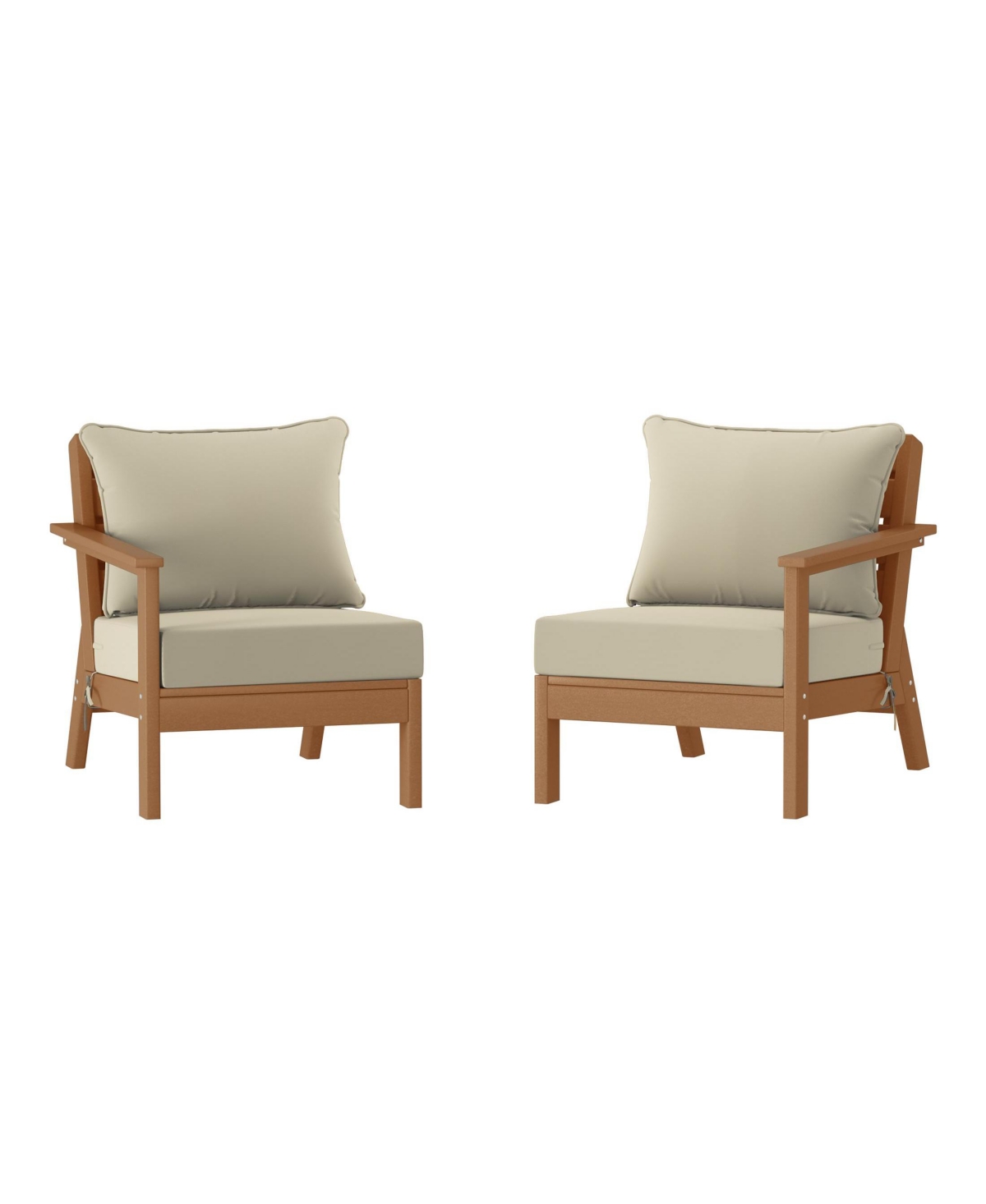 Click here for WestinTrends Outdoor Patio Hdpe Teak Loveseat Sofa... prices
