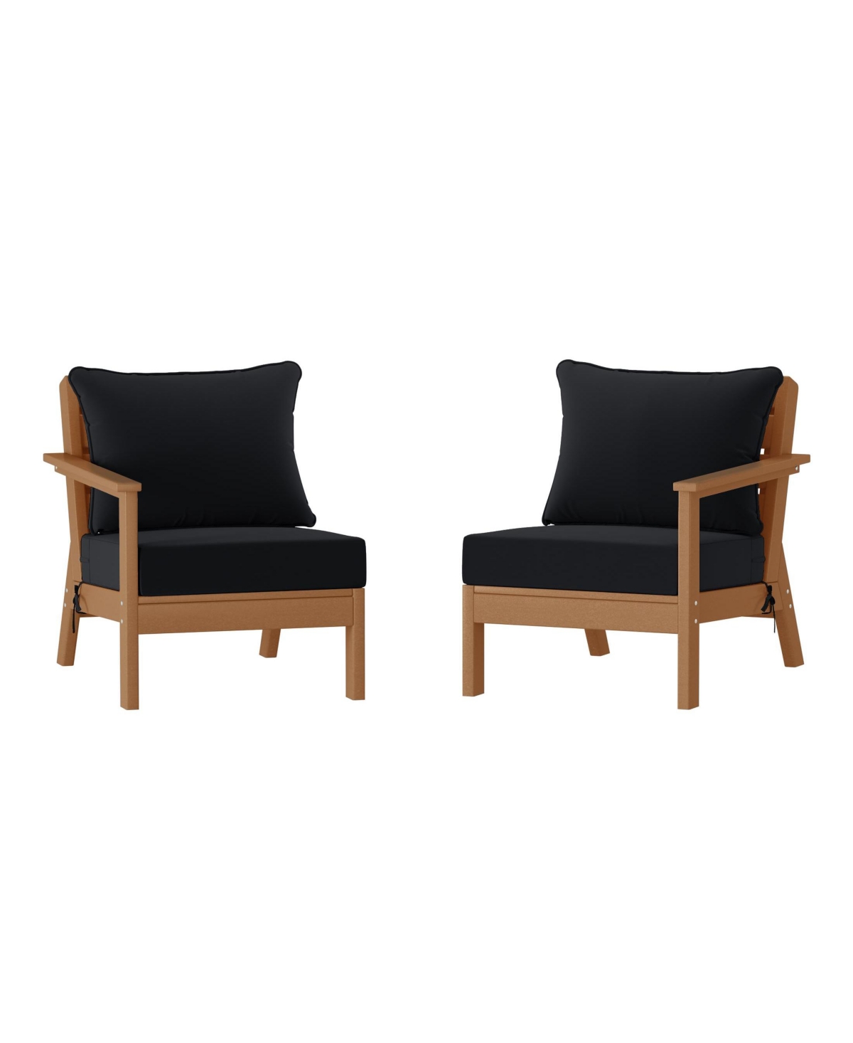 Click here for WestinTrends Outdoor Patio Hdpe Teak Loveseat Sofa... prices