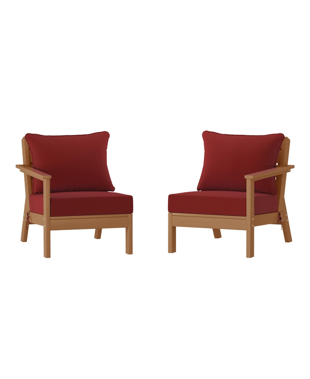 Click here for WestinTrends Outdoor Patio Hdpe Teak Loveseat Sofa... prices