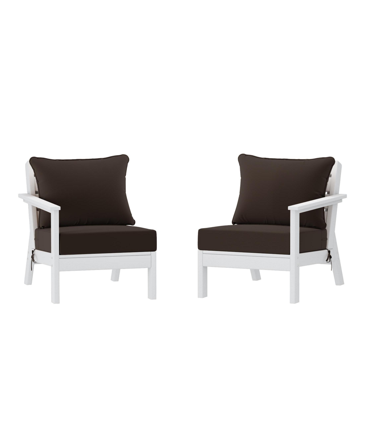 Click here for WestinTrends Outdoor Patio Hdpe White Loveseat Sof... prices