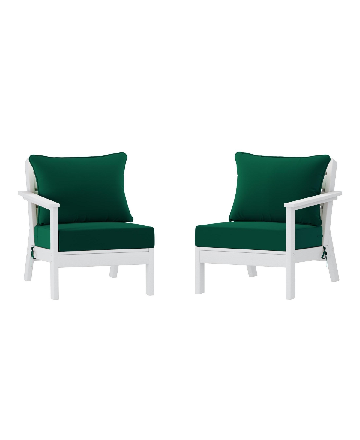 Click here for WestinTrends Outdoor Patio Hdpe White Loveseat Sof... prices