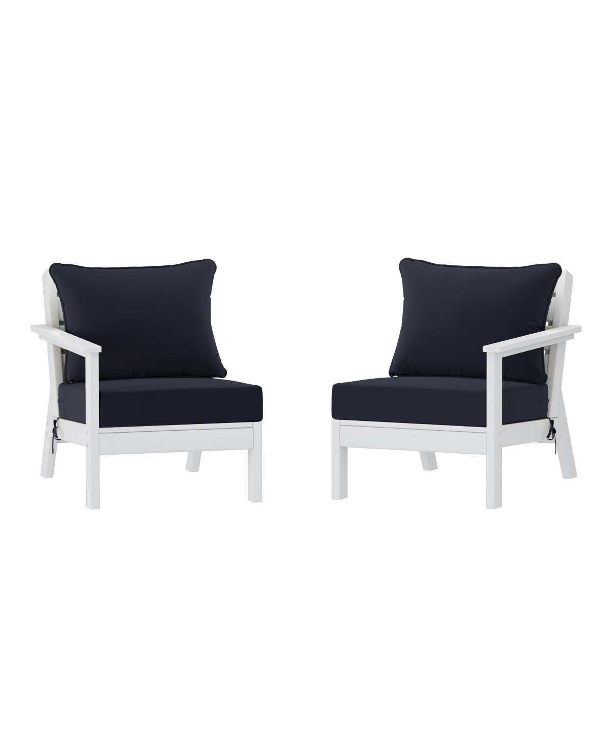 Click here for WestinTrends Outdoor Patio Hdpe White Loveseat Sof... prices