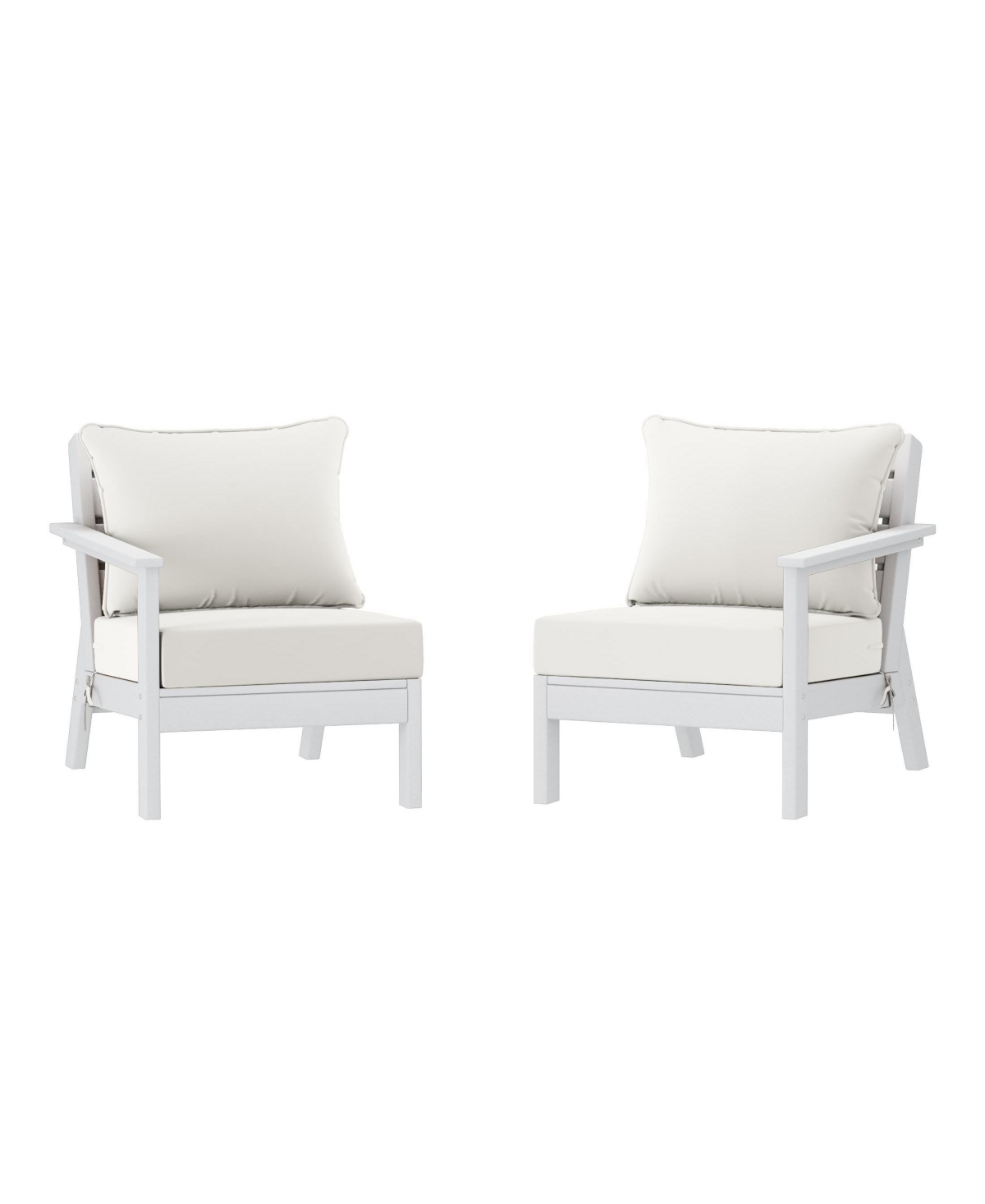 Click here for WestinTrends Outdoor Patio Hdpe White Loveseat Sof... prices