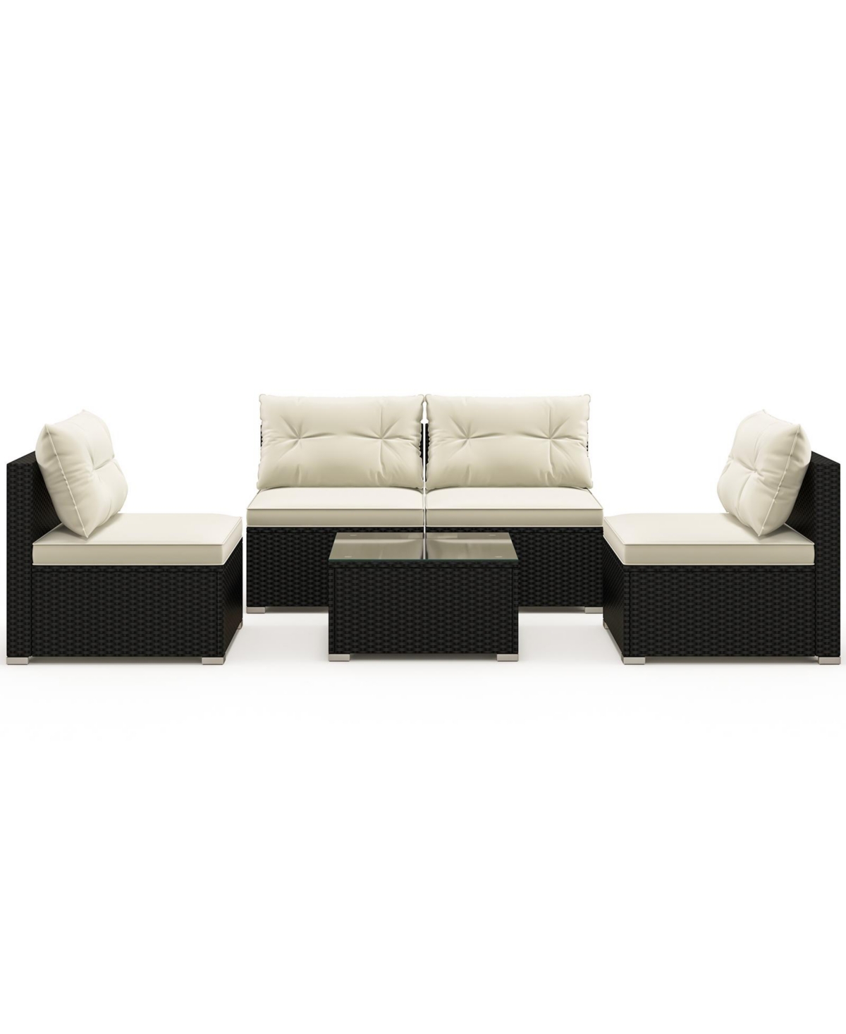 Click here for 5 Pieces Outdoor Patio Furniture Set with Cushions... prices