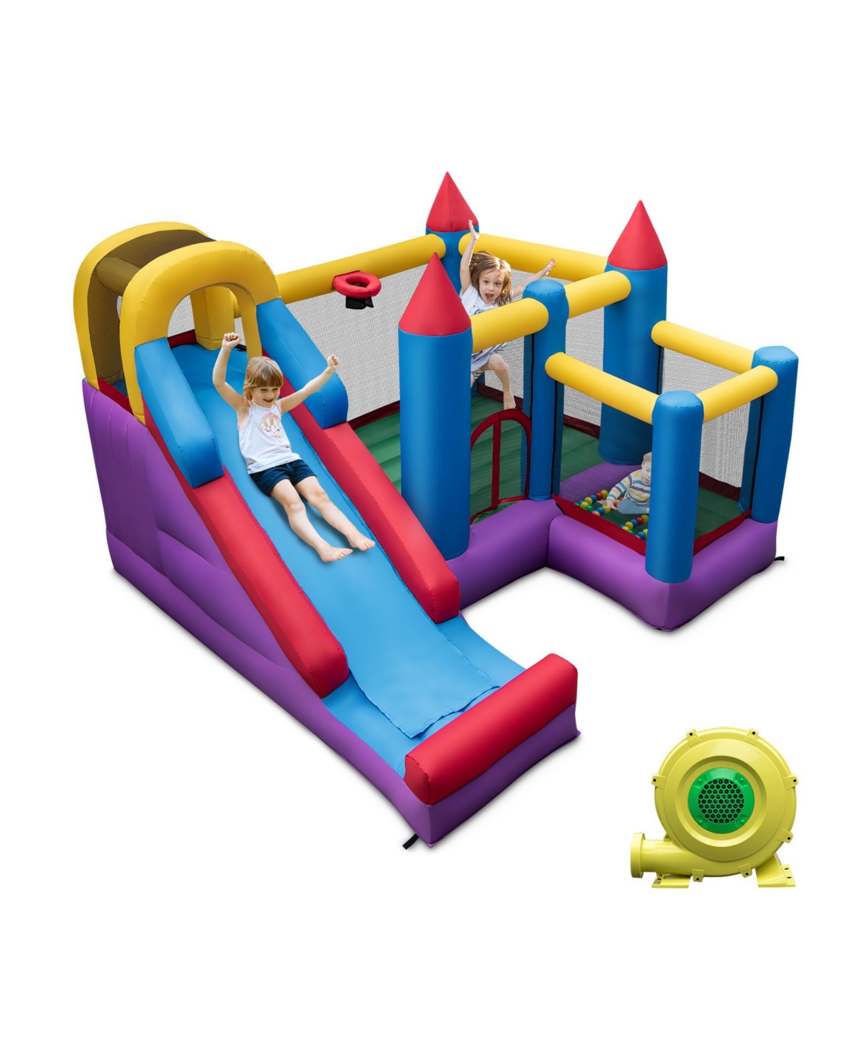 Click here for Gouun 5-in-1 Inflatable Bounce House with 735W Blo... prices