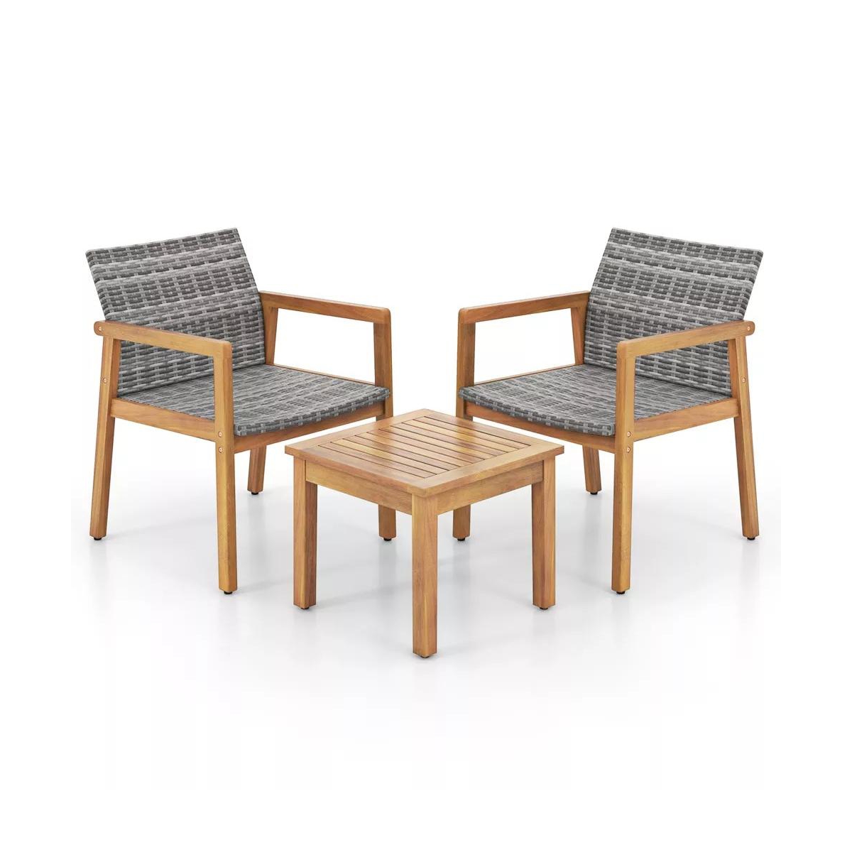Click here for Gouun 3 Pieces Patio Furniture Set with Chair - Gr... prices