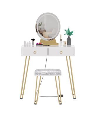 gaomon Vanity Desk, Makeup Vanity Desk with Touch Light Mirror - Macy's