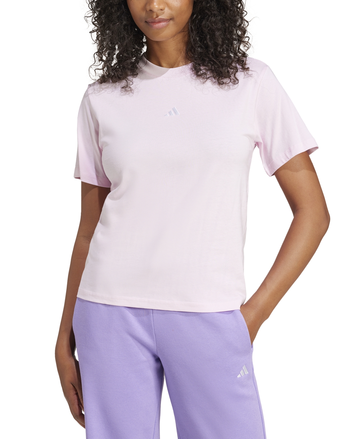 Click here for adidas Womens Short-Sleeve Cotton Crewneck Logo T-... prices