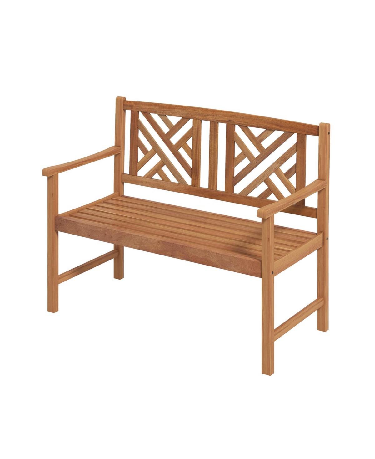 Click here for Gouun 2-Person Wooden Outdoor Bench with Cozy Armr... prices