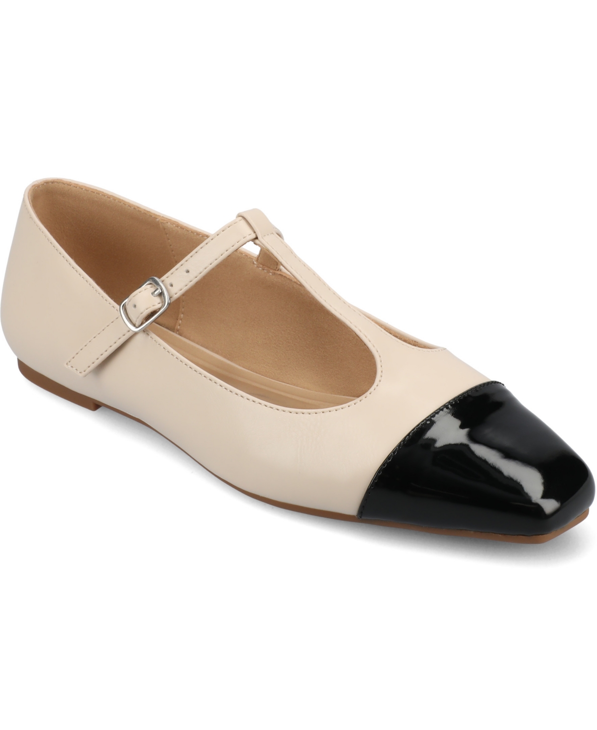 Click here for Journee Collection Womens Theah T-Strap Cap Toe Ma... prices