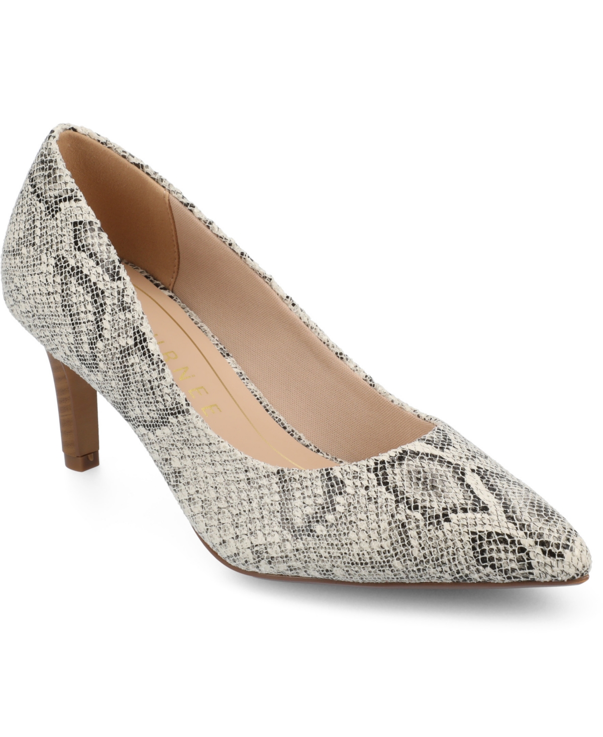 Journee Collection Womens Scylee Pointed Toe Dress Pumps - Snake
