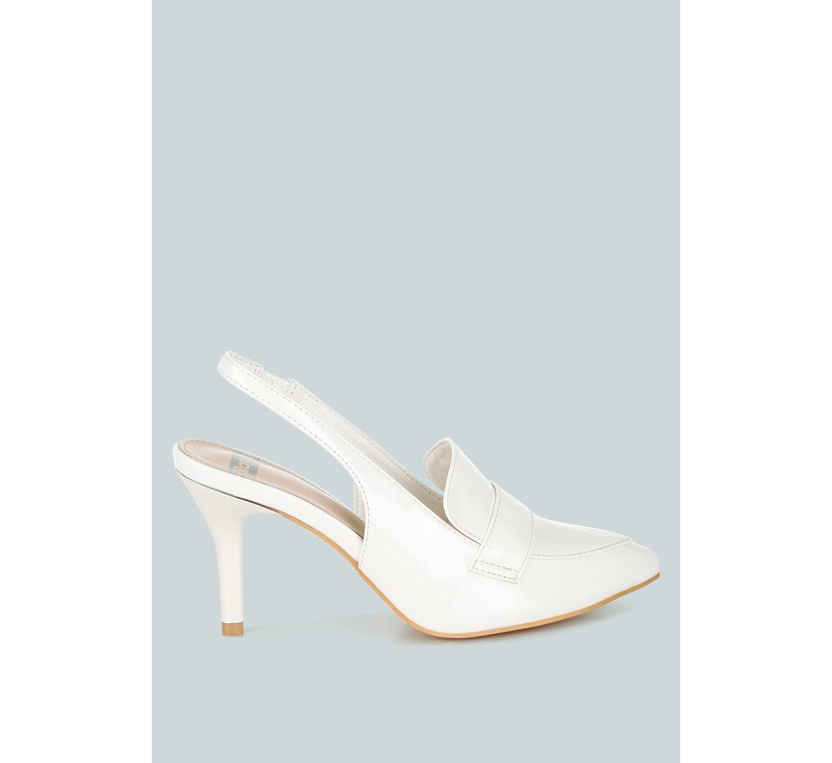 Click here for Rag & Co Voisin Slingback Loafer Sandals - White prices