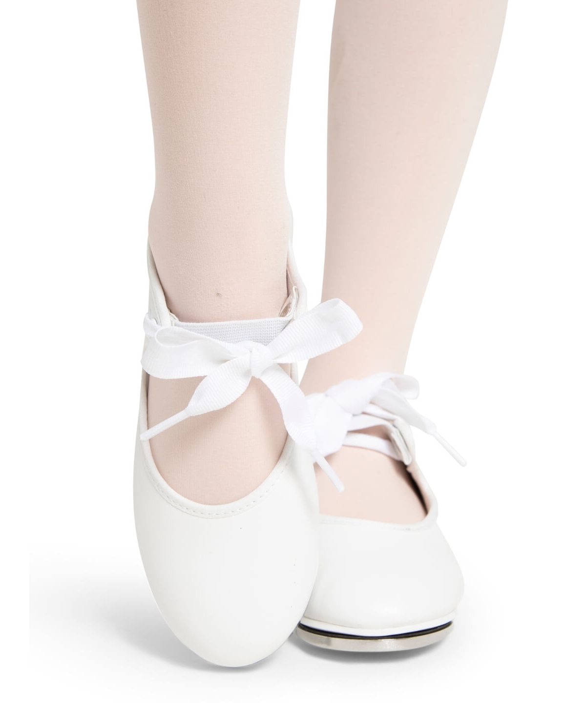 Click here for Capezio Girls Shuffle Tap Shoe Black Patent - Whit... prices
